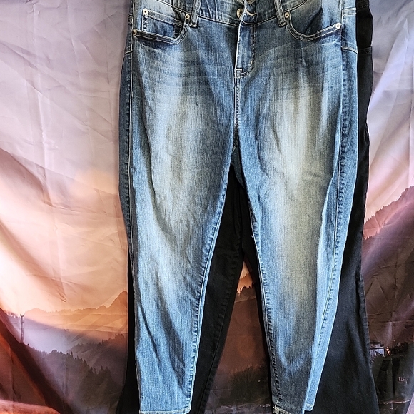 torrid | Jeans | Torrid Skinny Jeans With Blue And Black Contrast ...